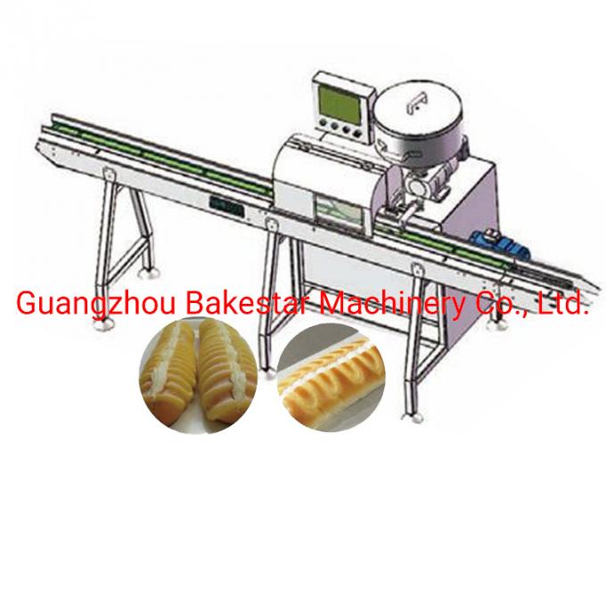 PLC Control Bread Slicing Cutting Cream Jam Filling Injecting Machine Automatic Cream Injector for Bread